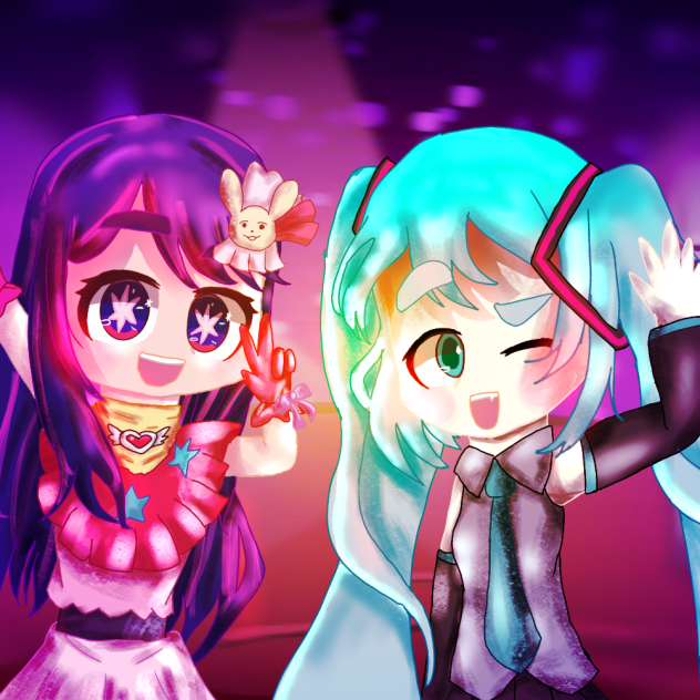 Ai Hoshino and Hatsune Miku - ibisPaint