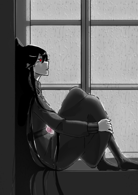 Stuck inside(grayscale) - ibisPaint
