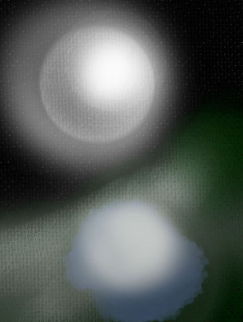 Moon made with so many brushes - ibisPaint