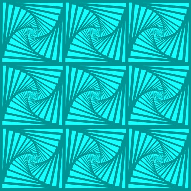 Zentangle pattern_ turquoise - ibisPaint