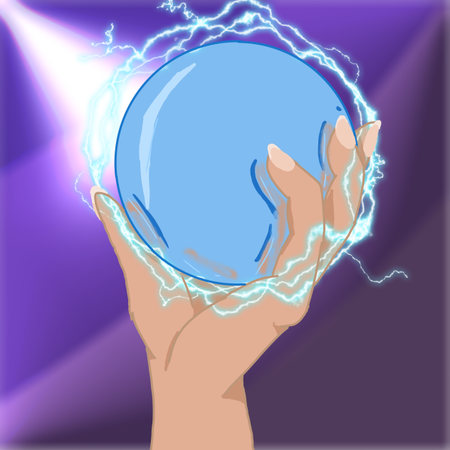 Electric ball in hand - ibisPaint