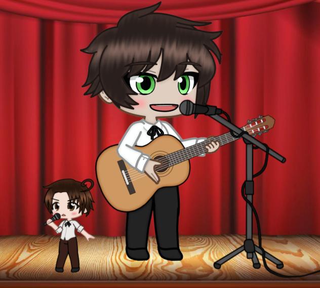 Spain and Chibi Romano singing - ibisPaint