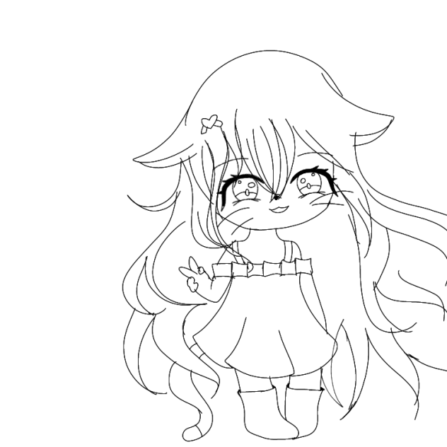 Chibi Kitty (Lineart) - ibisPaint
