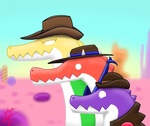 Gummigoo, Tadc and Max - ibisPaint