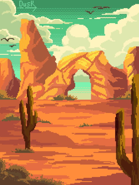 Pixel desert - ibisPaint