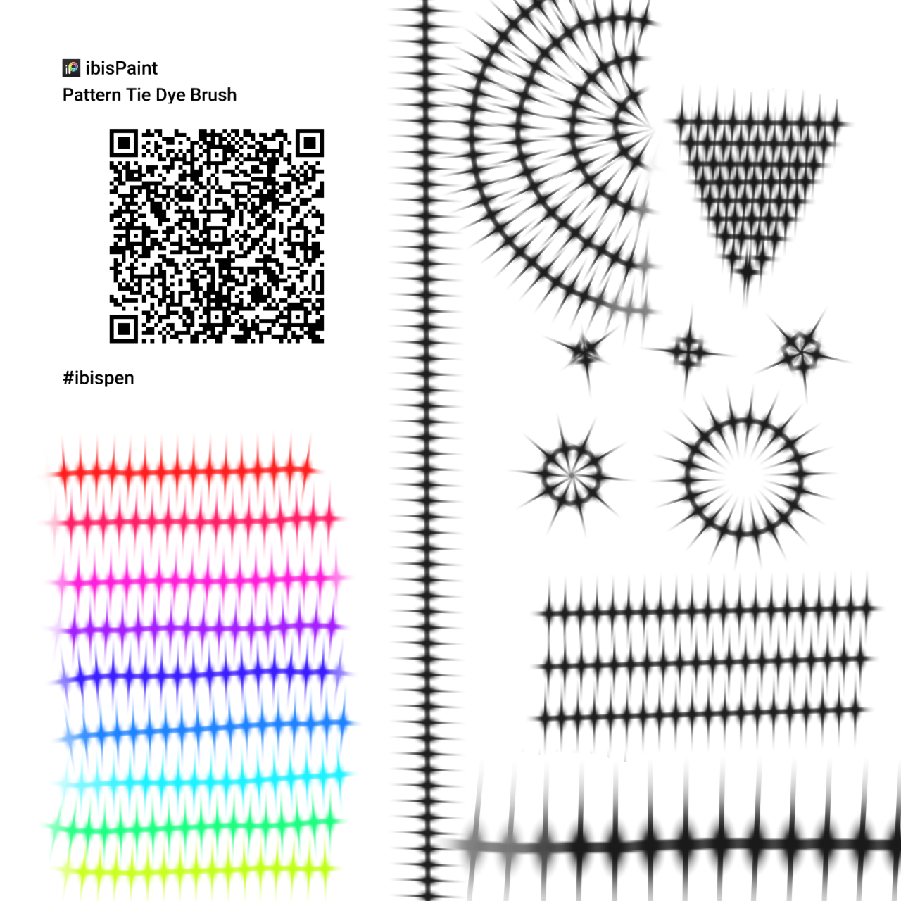 Tie Dye Star Pattern Brush - ibisPaint