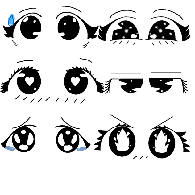eye types (easy) - ibisPaint