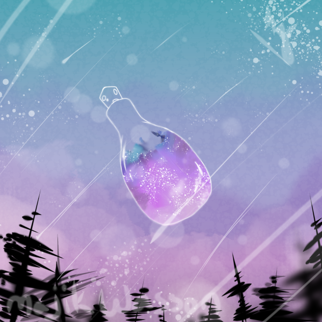 Galaxy in a bottle - ibisPaint