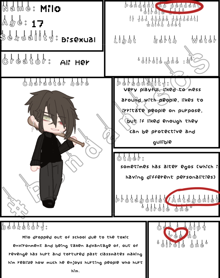 Pendants Character Sheet - ibisPaint