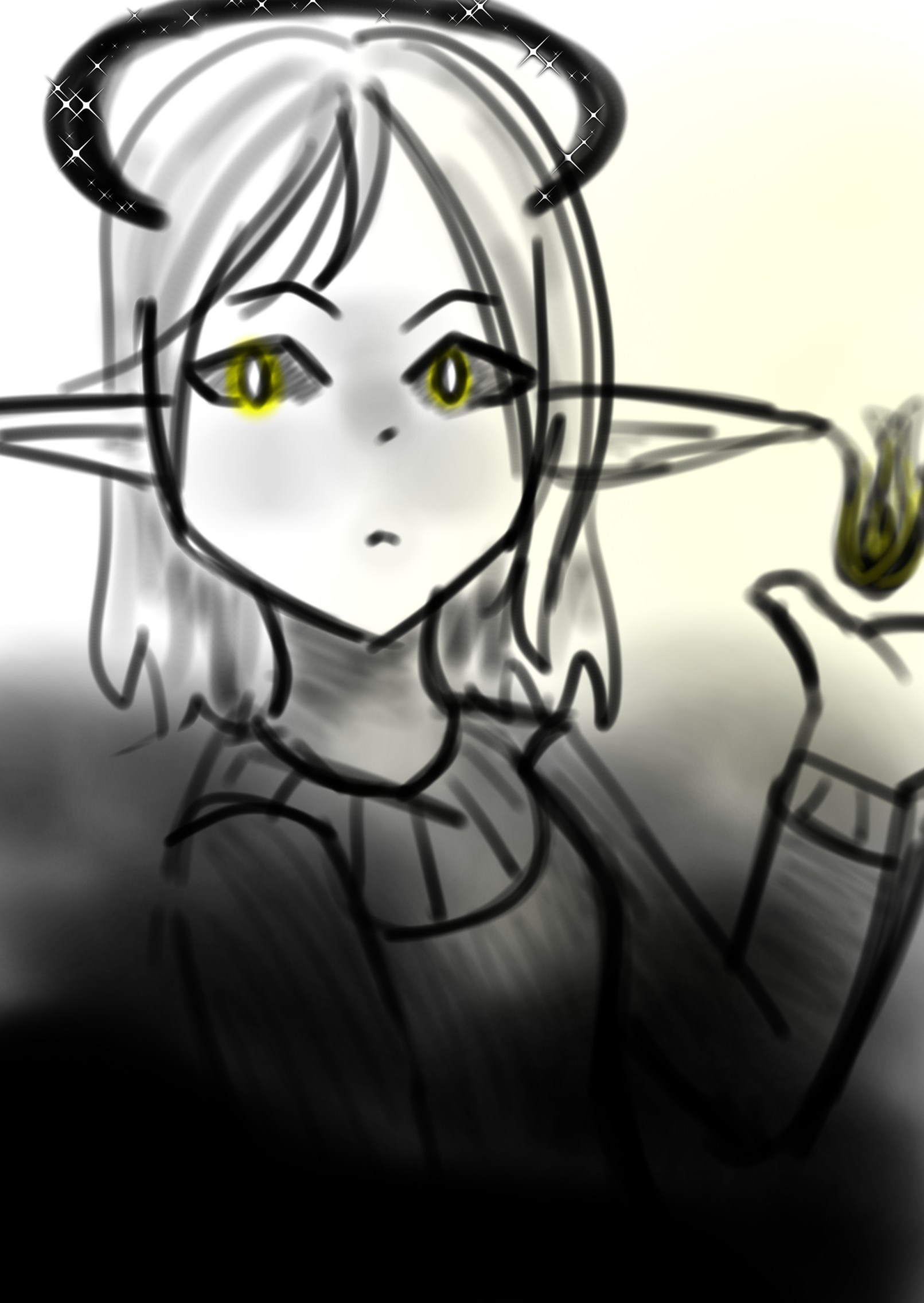 Dark elf or something - ibisPaint