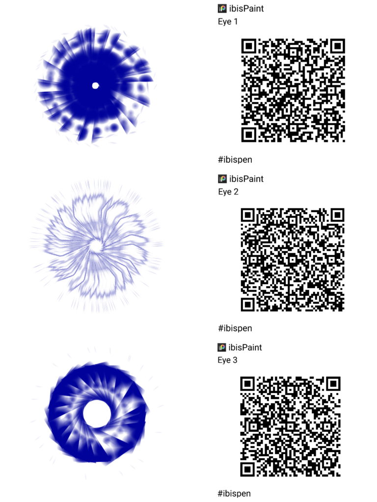 Eyes-QR brush code - ibisPaint