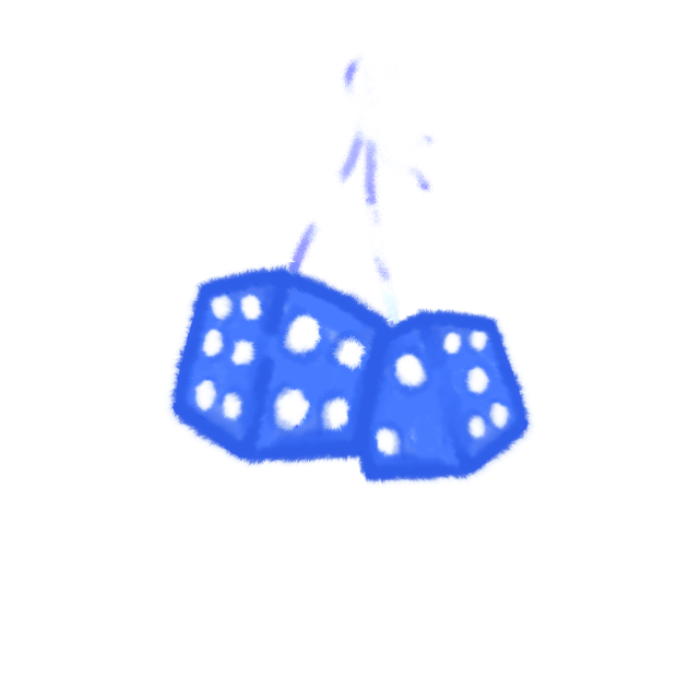 Retro car dice ornament - ibisPaint