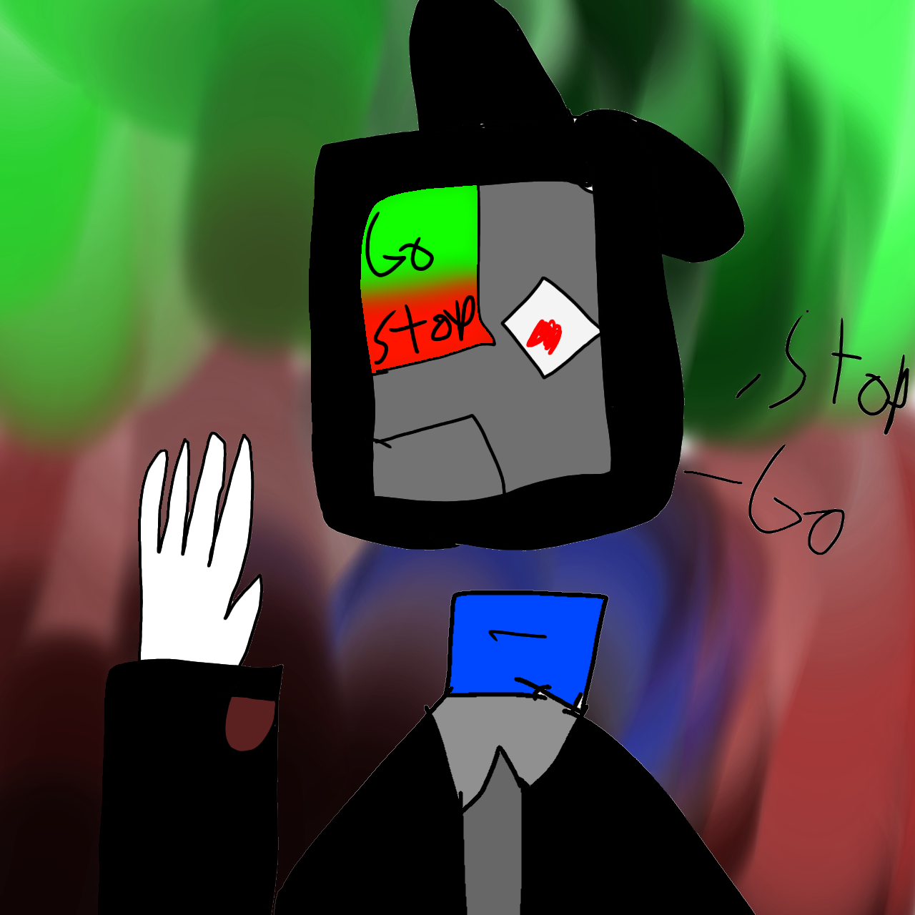 Stop! Go!Mr.ton! Backrooms oc - ibisPaint