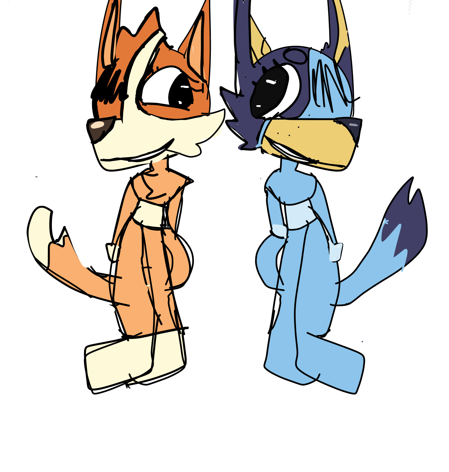 Bingo and bluey - ibisPaint