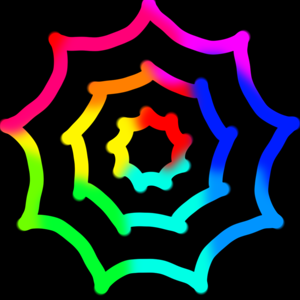 colorful spider web v2 - ibisPaint