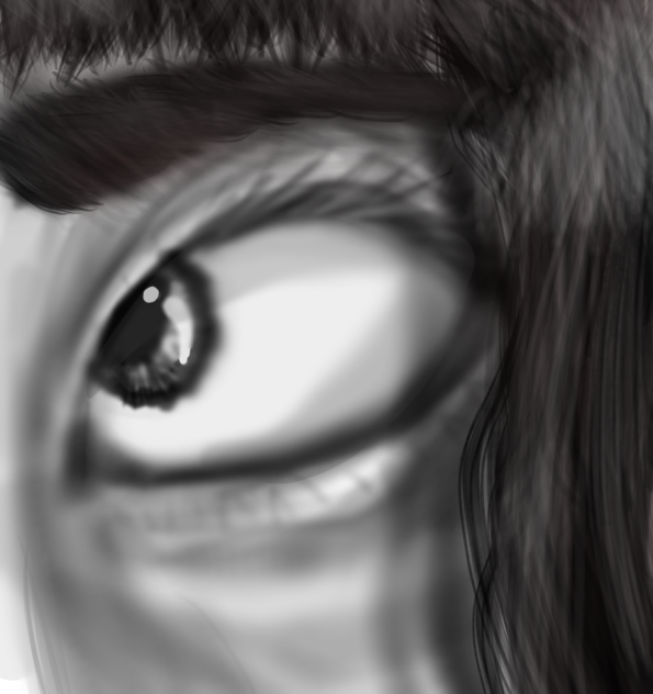 Monochromatic eye, Black - ibisPaint