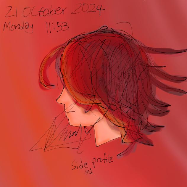 Side profile attempt #1 - ibisPaint