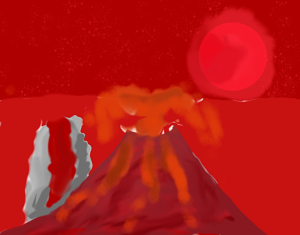 Bloodmoom volcano - ibisPaint