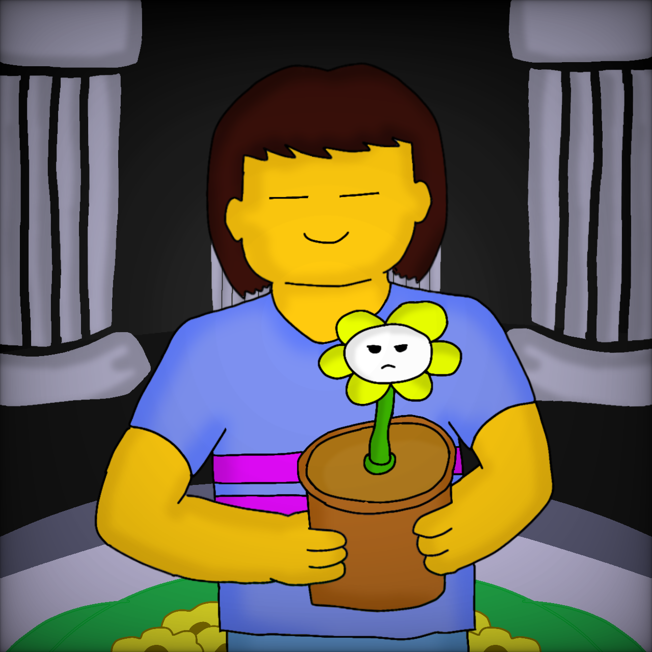 Frisk And Flowey - ibisPaint