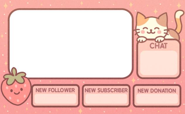 Cute live streaming overlay 6 - ibisPaint