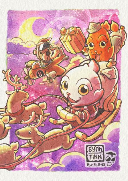 Santa & Elf Sleigh - ibisPaint