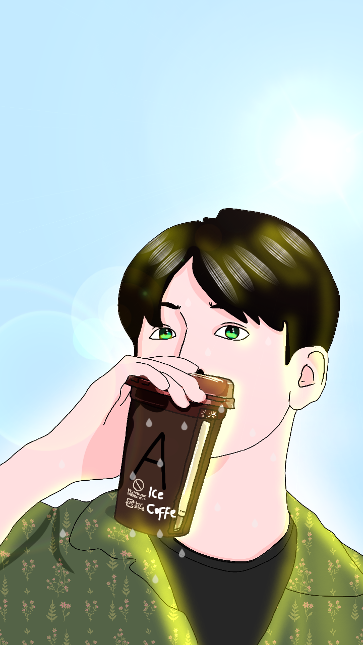 minum dulu ice coffee - ibisPaint