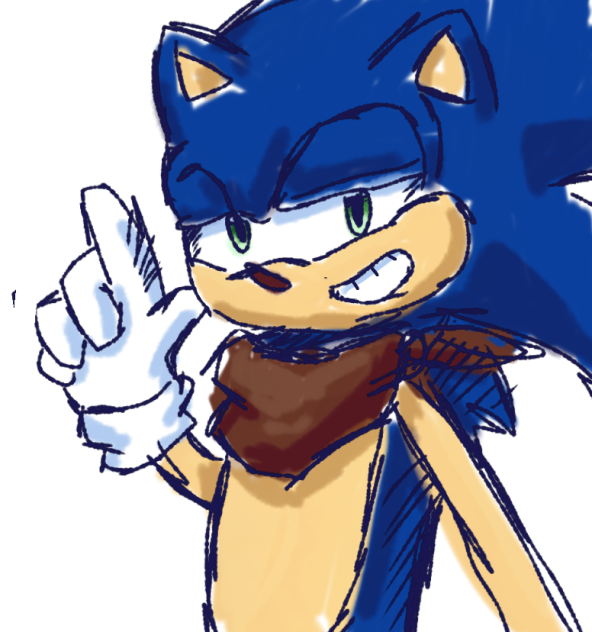 Sonic being a bad ass Japanese style - ibisPaint