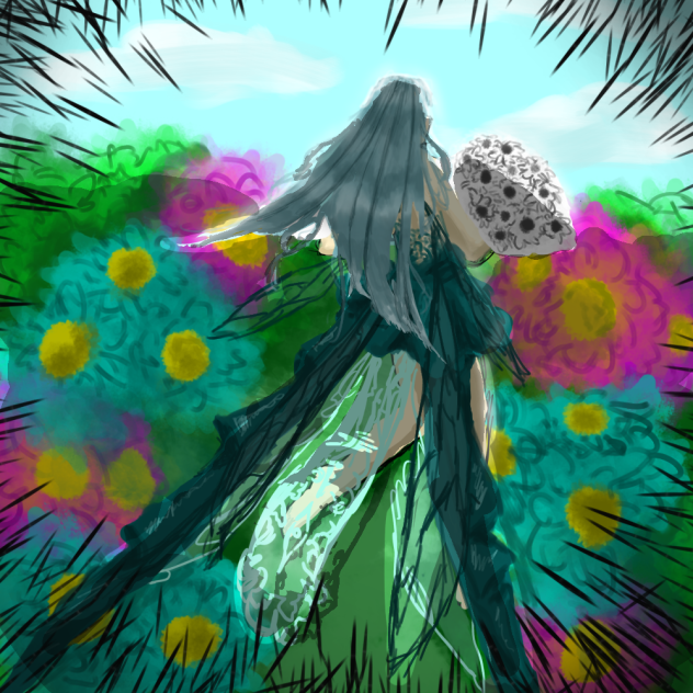 White anemone - ibisPaint