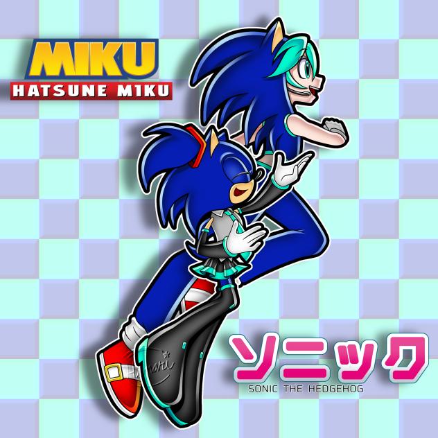 Sonic and Miku - ibisPaint