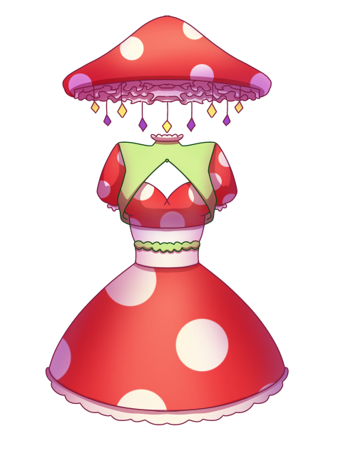 mushroom outfit - ibisPaint