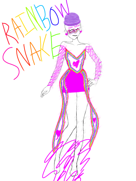 Rainbow unicorn snake! (human) - ibisPaint