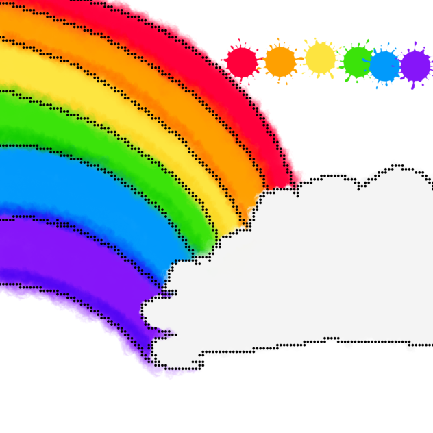 Rainbow pixel - ibisPaint