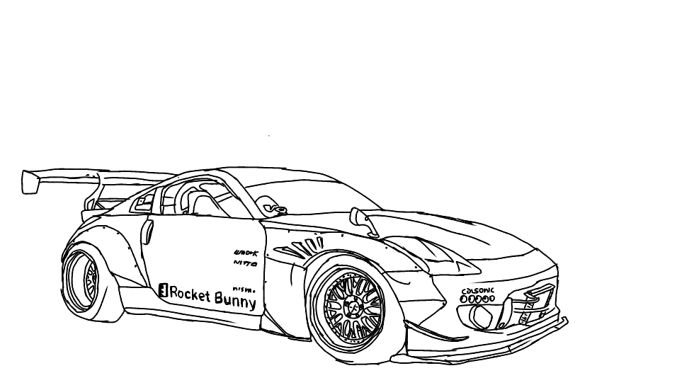 rocket bunny v2 350z - ibisPaint