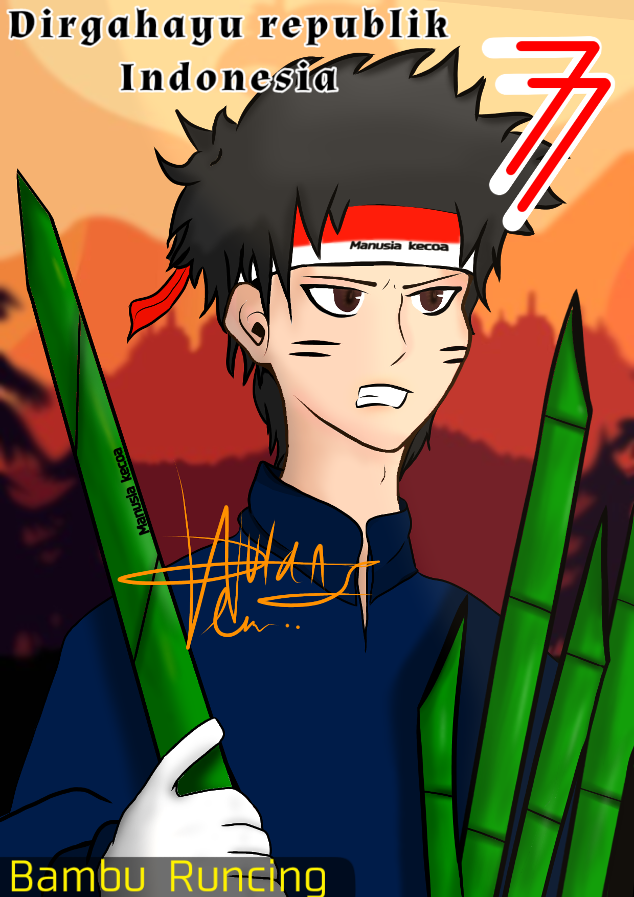 17 bambu runcing - ibisPaint