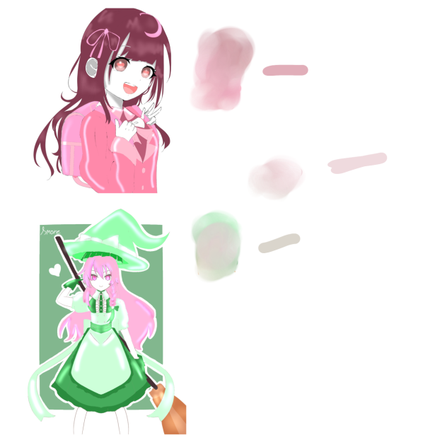 Feeli'n pink plus mint witch - ibisPaint