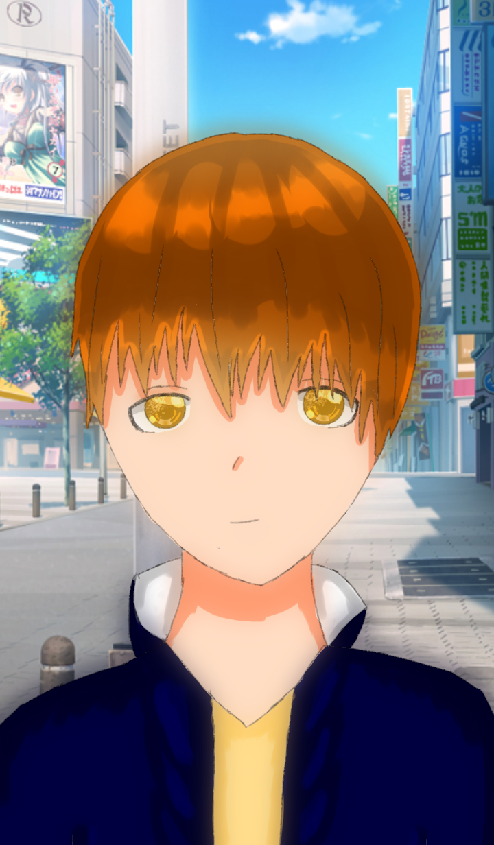 the boy in the town - ibisPaint