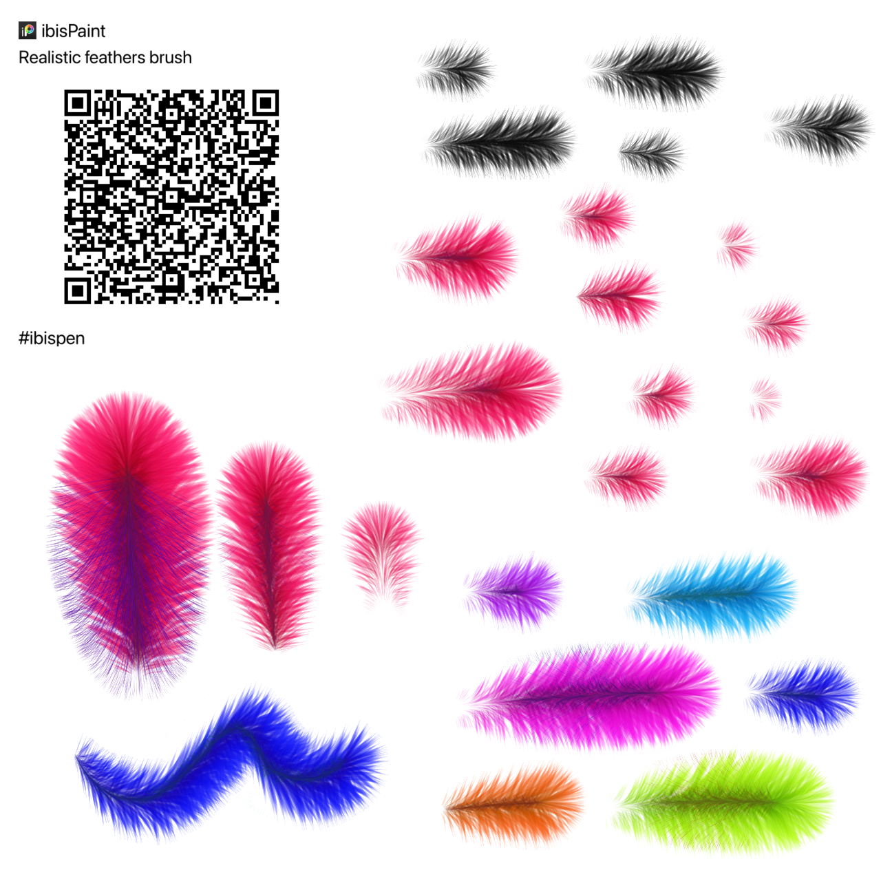 Realistic feather brush - ibisPaint