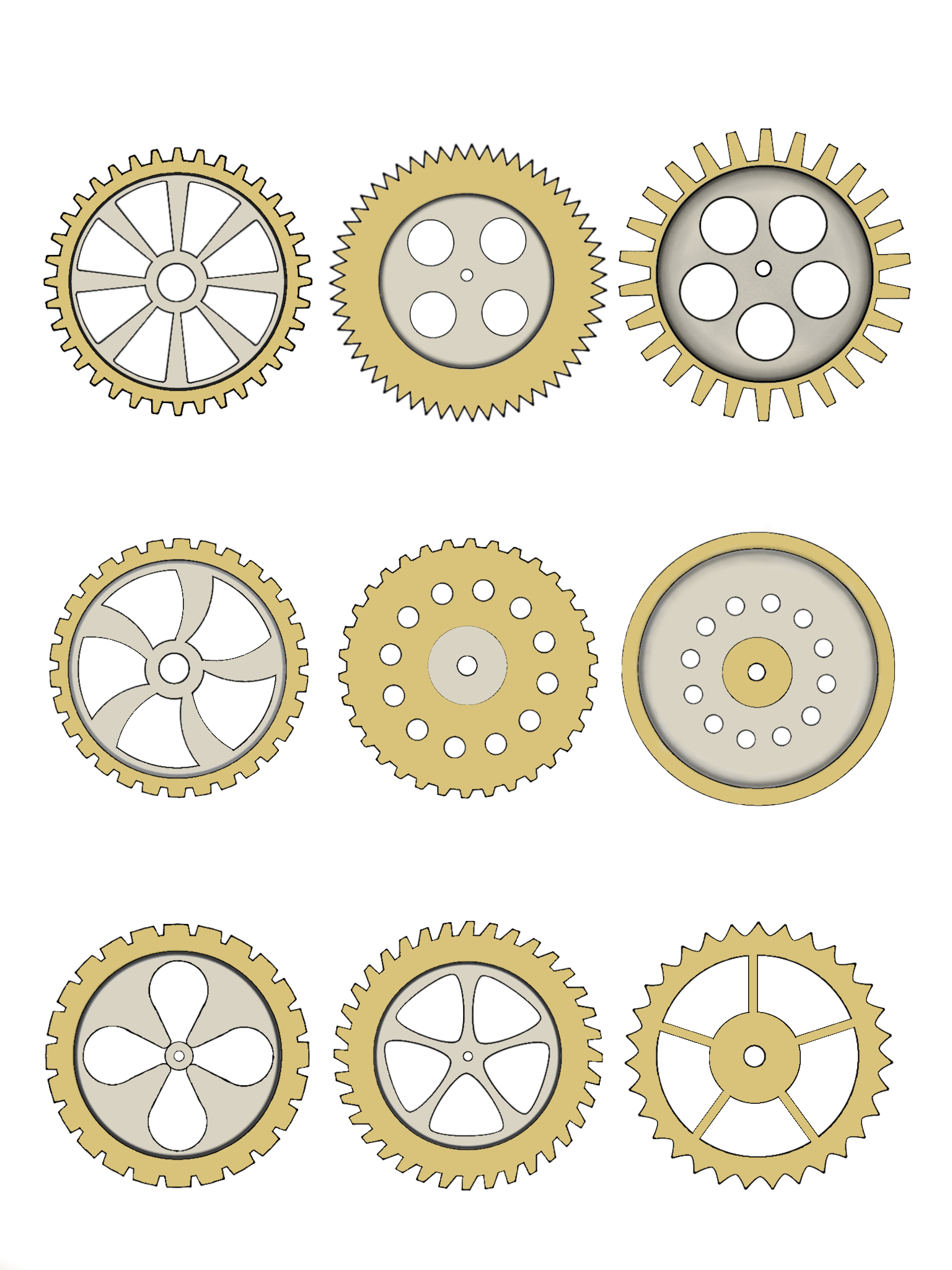 Material - Gear Models Gold version - ibisPaint