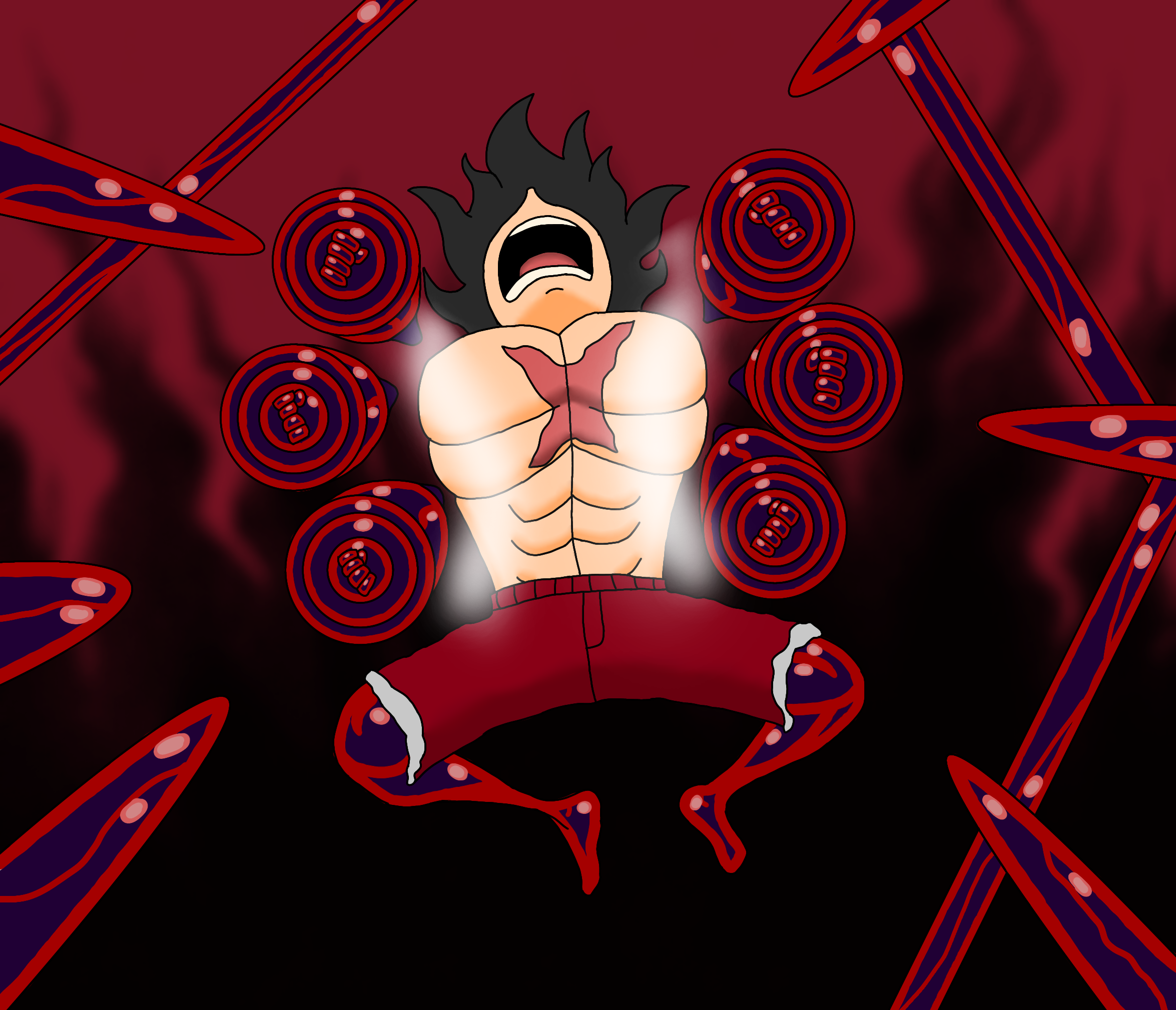 Luffy gear fourth snakeman black mamba - ibisPaint
