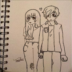 Aphmau and Aaron (Phoenix Drop High) - ibisPaint