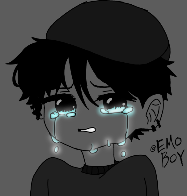 emo boy crying - ibisPaint