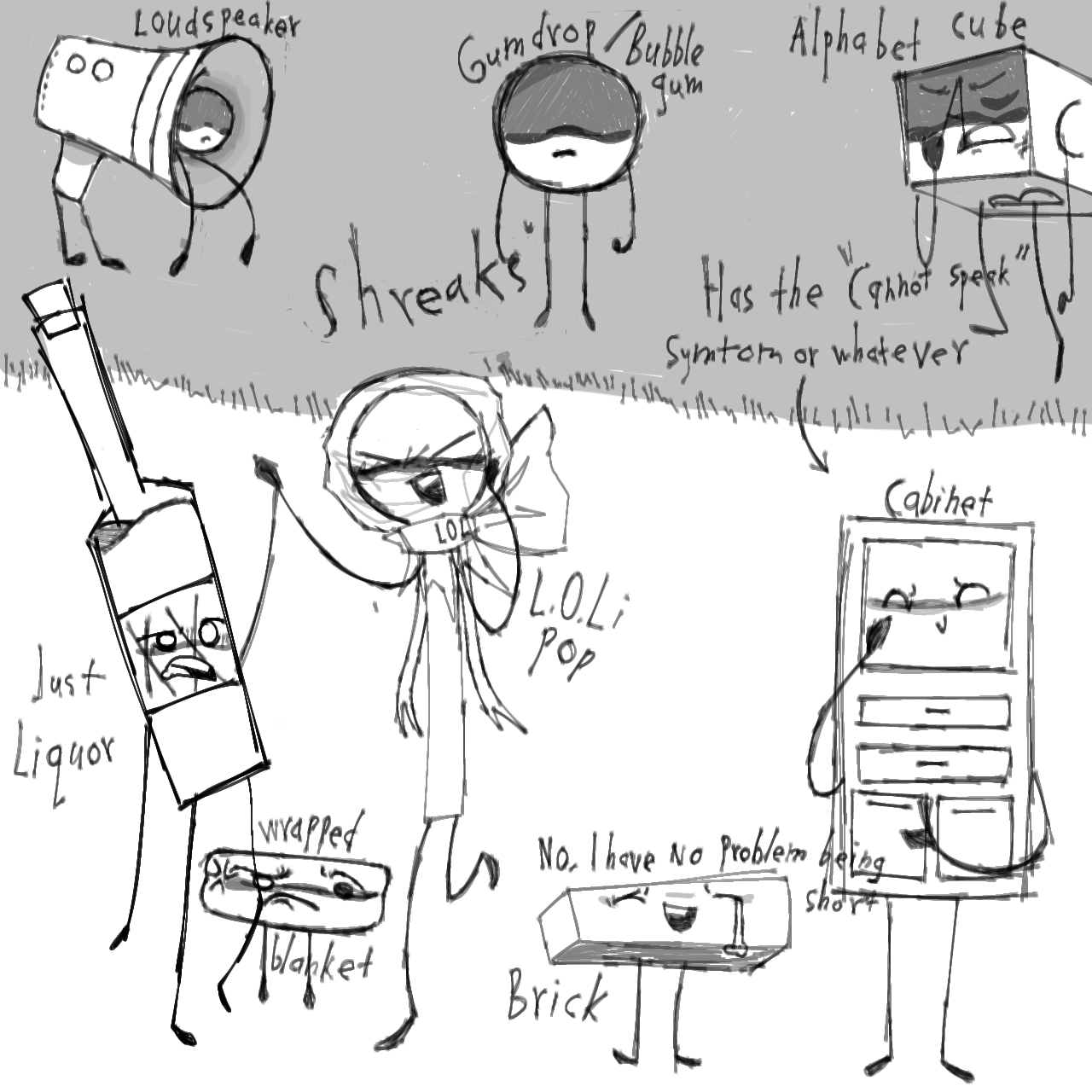 Silly Object show doodles... - ibisPaint