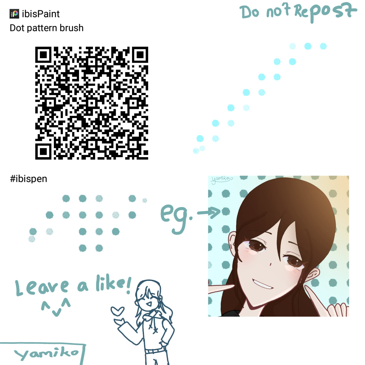 Dot pattern brush by Yamiko - ibisPaint