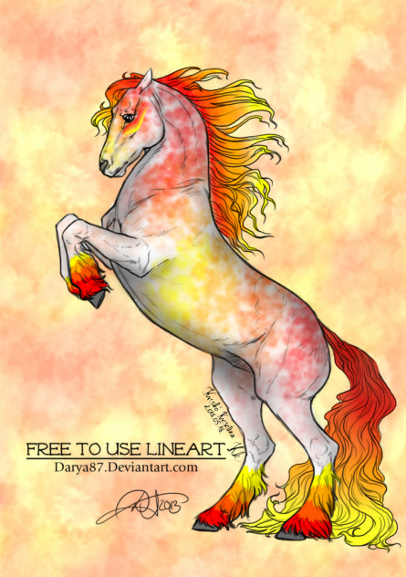 Rainbow horse - ibisPaint