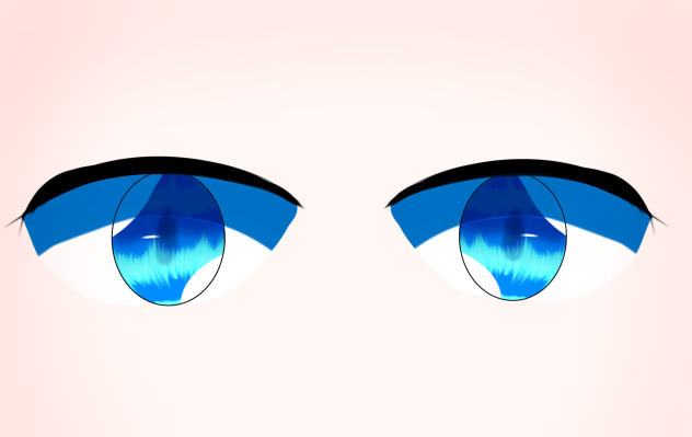 como hacer ojos azules - ibisPaint