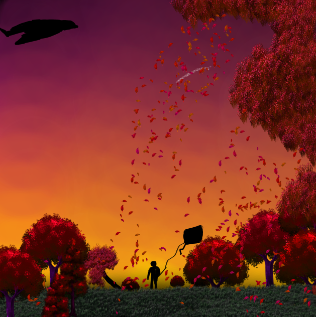 a sunset kite - ibisPaint