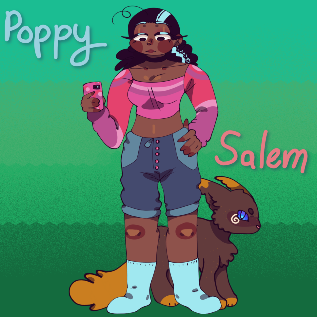 choosing poppy and salem (speedpaint) - ibisPaint