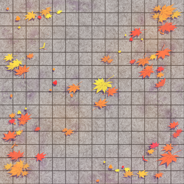 Autumn concrete tile floor - ibisPaint