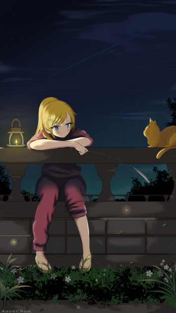 Girl and her cat 2 - ibisPaint