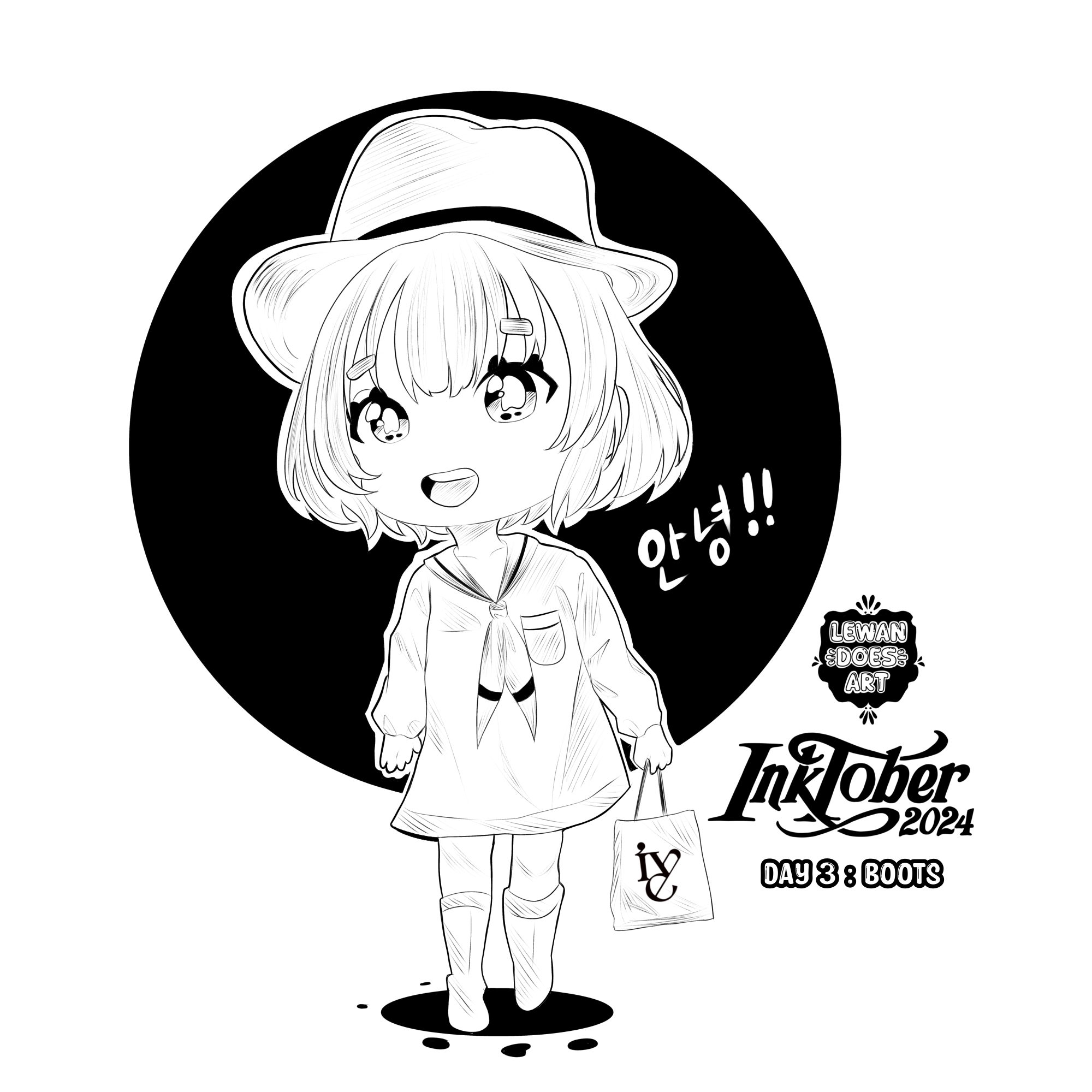INKTOBER 2024 DAY 3 BOOTS - ibisPaint